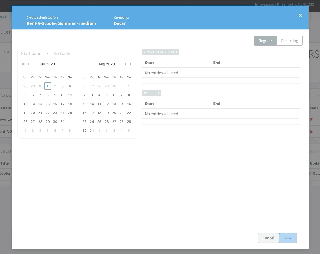 Scheduling Overcast
